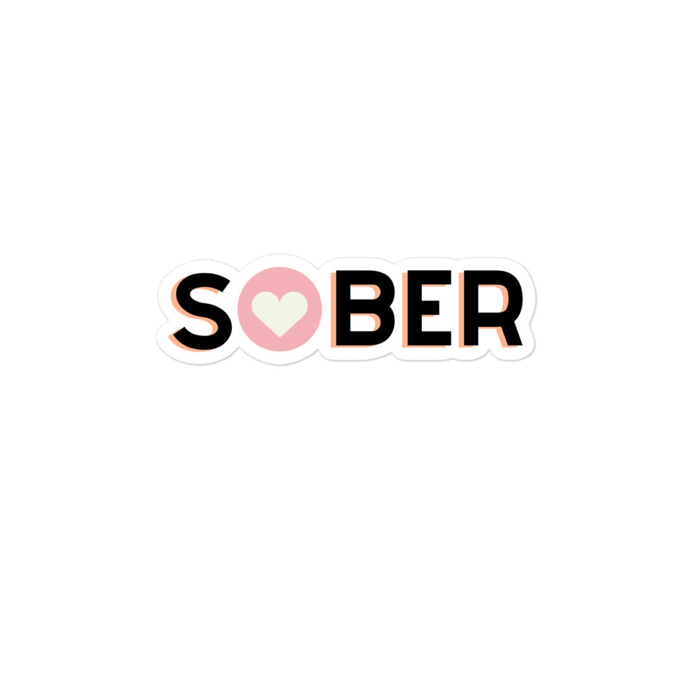 Sober Heart Sticker – Sober Motivation